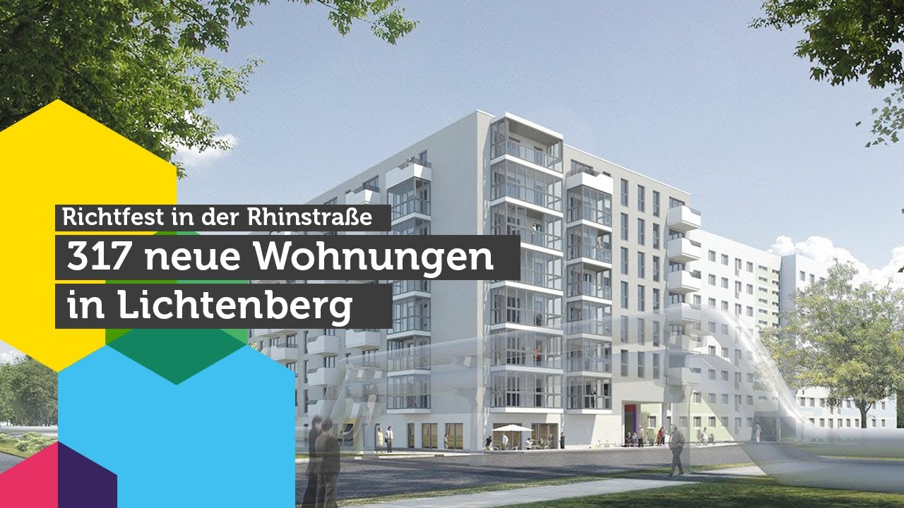 317 neue Wohnungen in Lichtenberg – Richtfest in der Rhinstraße