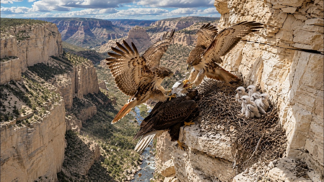 Red-tailed Hawk - A Day Between Storms, Predators, and Hunger