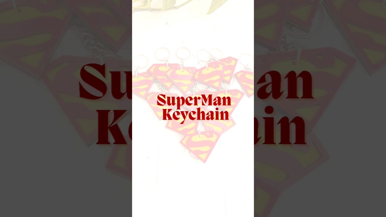 Hand-painted Superman Logo Keychains | Steezy Glossy - An Art Studio #gift #artlovers #custom #art