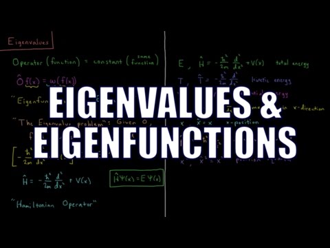 Eigenvalues and Eigenfunctions - Atomic Structure Video Lecture - Chemistry