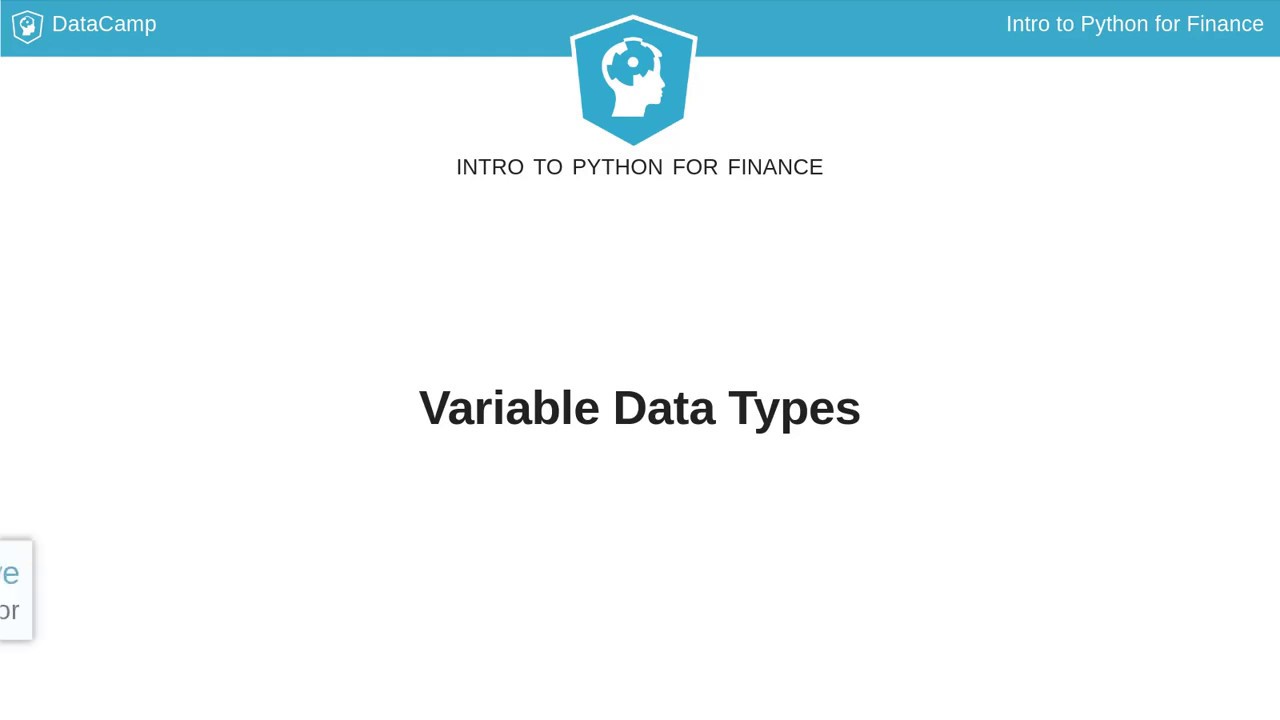 Python Tutorial : Variable Data Types