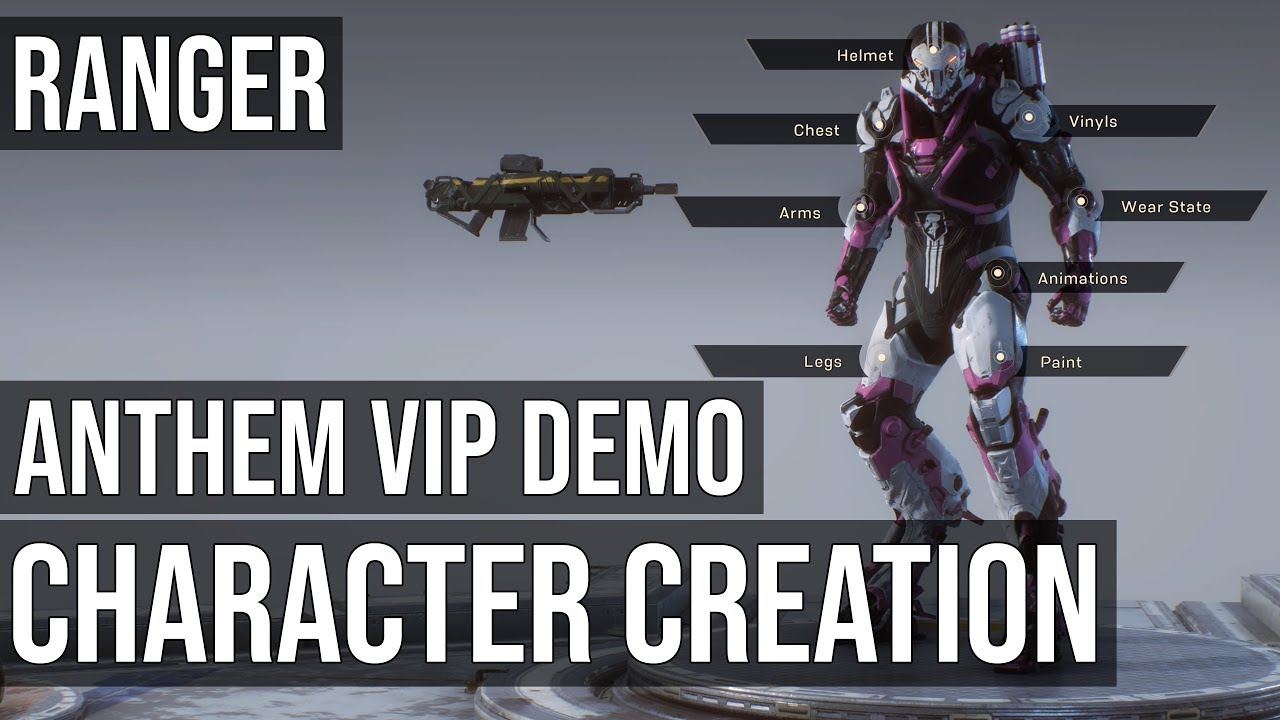 Character Creation Ranger Javelin - VIP Demo - Anthem