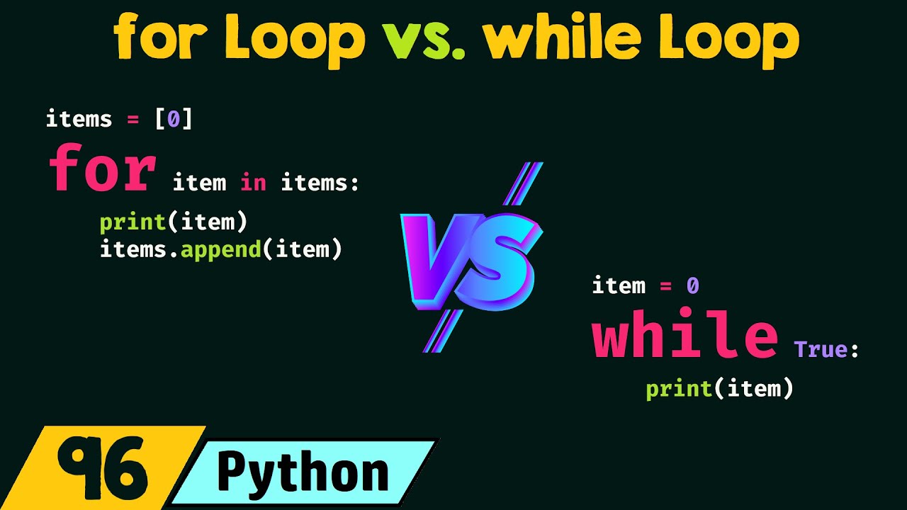 for Loop vs. while Loop in Python