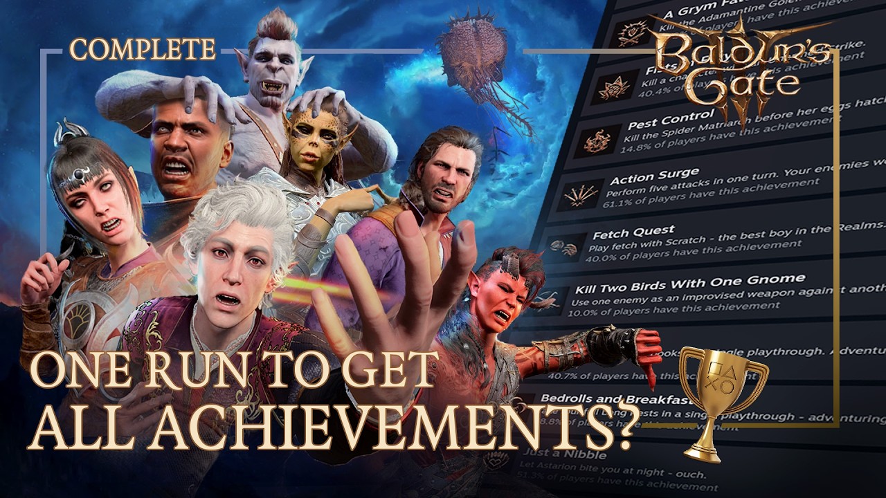 Can You Get All 54 Baldur’s Gate 3 Achievements In One Run? - Full Movie