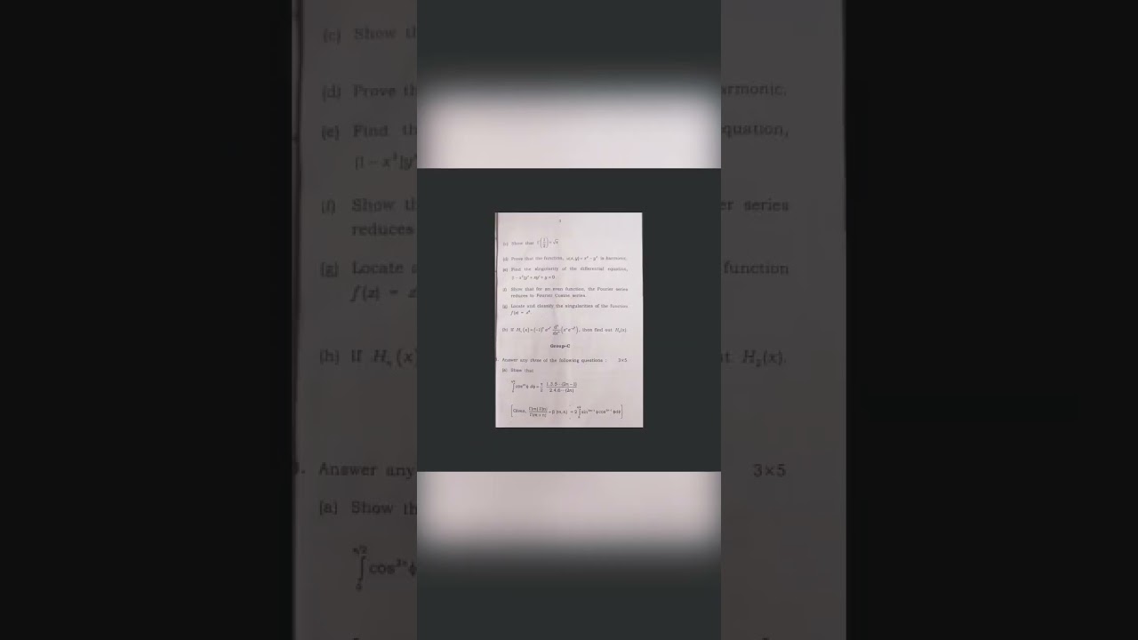 Mathematical Methods of physics-ll (physics honours) semester-2 (2017) paper-C3