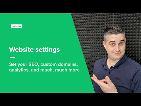 Website settings - How to set up your website settings in MailerLite Classic