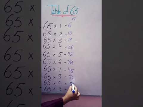 Table of 65#tableshorts #tabletricks #ytshorts
