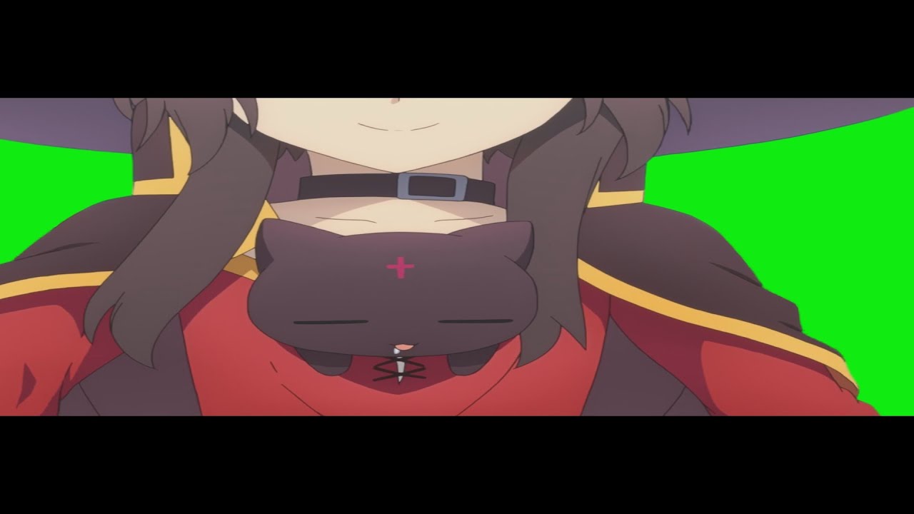 #Wide #Megumin walking Green Screen [SYNCHED]