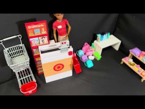 Setting up Barbie Target, and shopping!