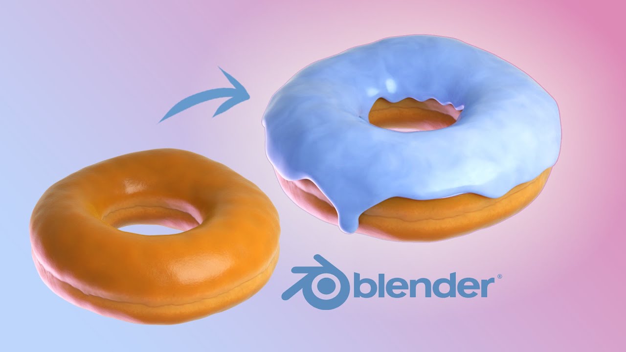 Doughnut Generator in Blender (Geometry Nodes for Beginners - part 3: The Glazing)