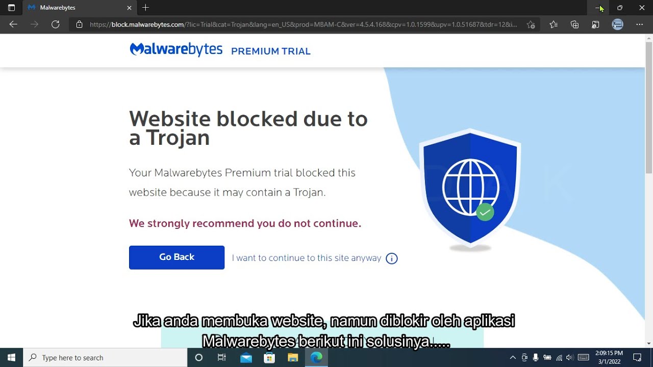 Website Blocked Due to a Trojan by Malwarebytes (SOLVED)