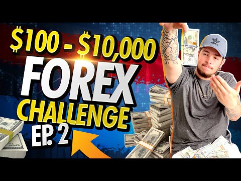 Turning $100 - $10,000 FOREX CHALLENGE - Ep. 2 | LIVE TRADES!! -Mamba