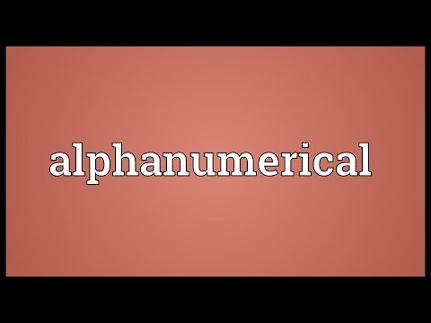 Alphanumerical Meaning