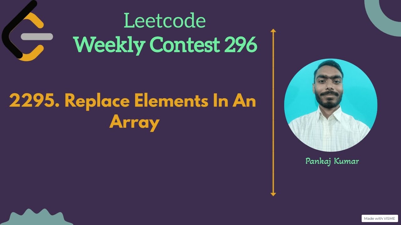 2295. Replace Elements in an Array ||  leetcode weekly 296 || Leetcode Medium