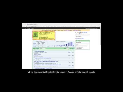 Google Scholar "My Citations" Tutorial