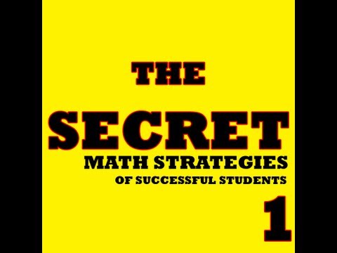 Math Strategies: What Successful Math Students Do That Others Don't