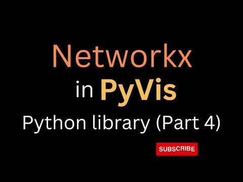 4. Visualize Your Network Data with Pyvis 🌐 (Nerworkx) part-4 #networkx #python3 #pyvis