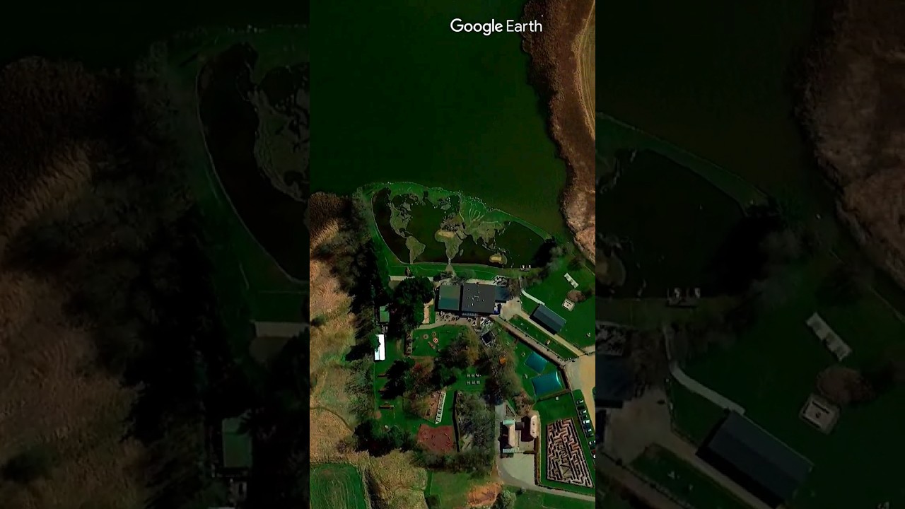 World map At Klejtrup Lake | Denmark #earthstudio #ytshorts