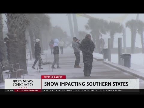 Snow impacting southern states