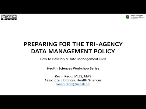 Preparing for the Tri-Agency Data Management Policy