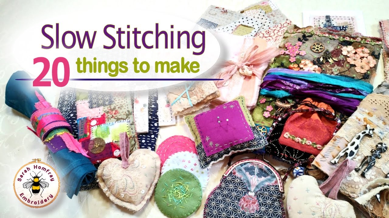 20 things in 20 minutes! 20 easy to make slow stitching project ideas for your embroidered pieces!