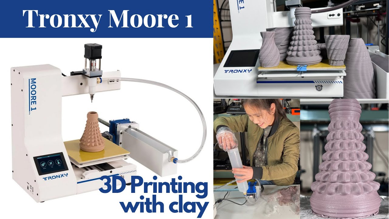 Tronxy Moore 1 Clay 3D Printer: Pottery-making experience is not required for ceramic 3D printing