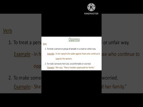 Oppress Meaning (AUDIO FOR SPECIALLY ABLED PERSONS).