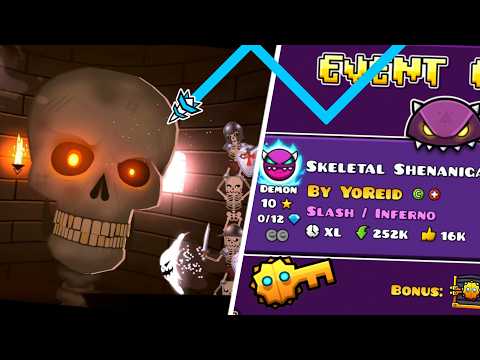Skeleton Bossfight! | "Skeletal Shenanigans" (All Coins) | Geometry Dash Event Level