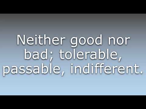 What does So-so mean?