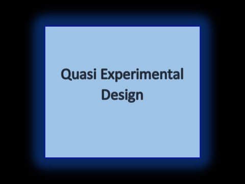 Quasi Experimental Designs