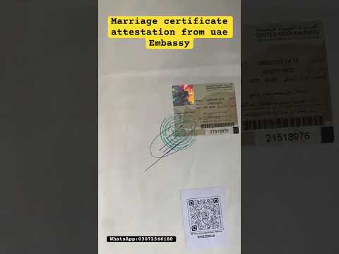 Marriage Certificate Attestation from UAE Embassy | UAE Embassy Attestation Process