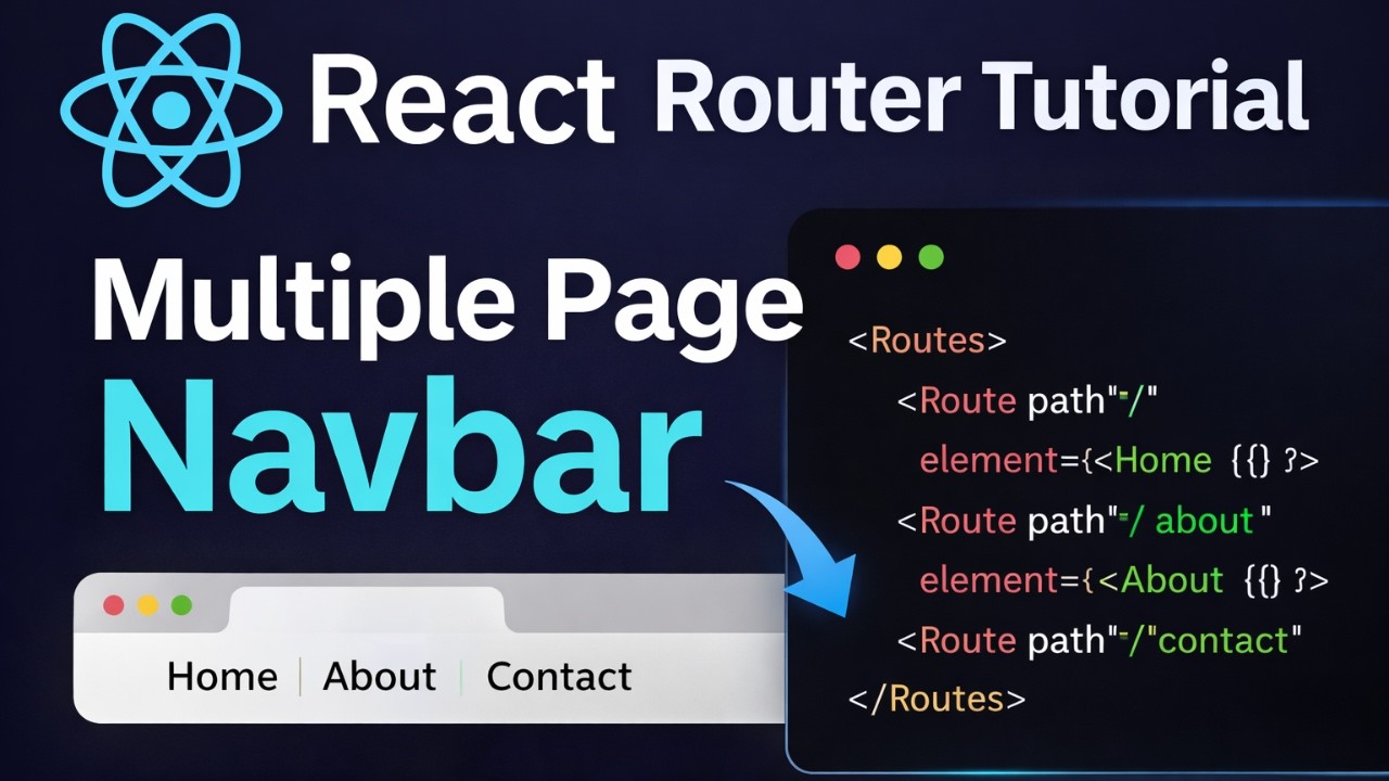 How to Create a Multiple Page Navbar with React Router Tutorial. #reactjs #reactrouter #web3