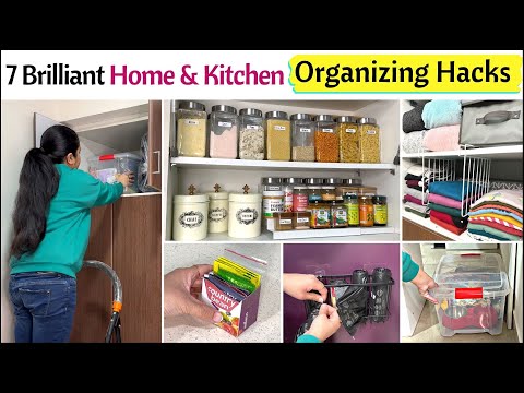 7 BRILLIANT Home And Kitchen Organization Ideas | Space Saving Ideas | Smart Organizing Hacks
