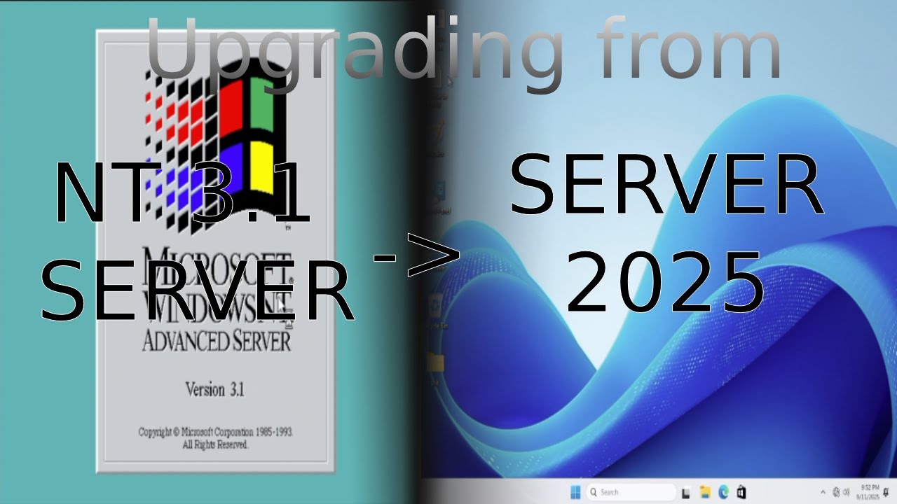 Upgrading from Windows NT 3.1 Server to Windows Server 2025