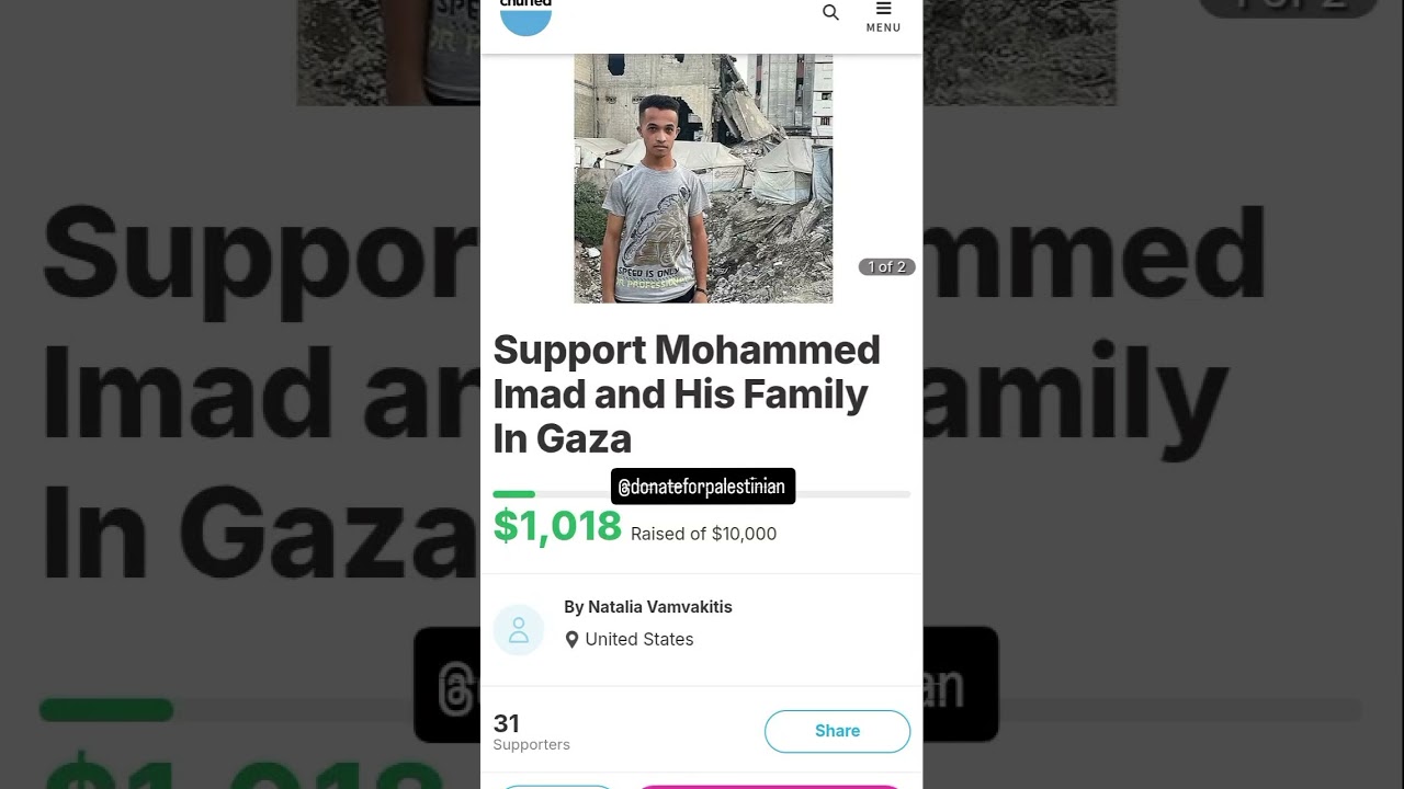 Can you donate For Mohammed Imad? 🇺🇸🇵🇸