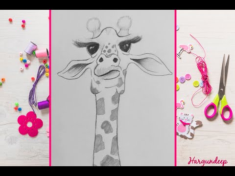 How to Draw Giraffe Cartoon||Easy Giraffe face|| Drawing Step by Step Tutorial