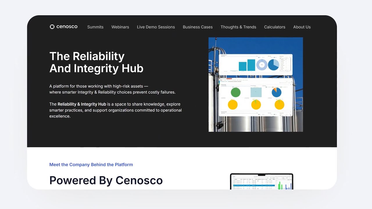 The Reliability & Integrity Hub - Powered by Cenosco