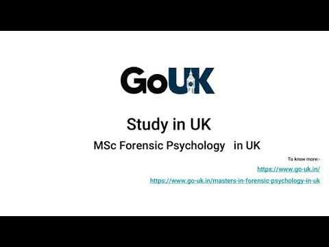 MSc Forensic Psychology in UK