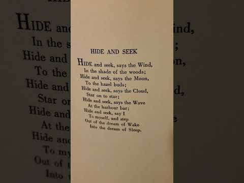 'Hide and Seek', by Walter de la Mare