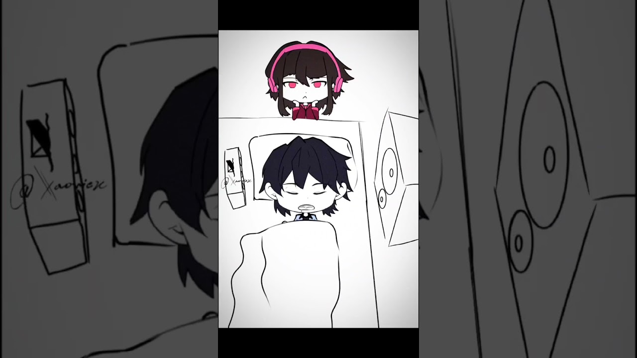 That's how my little Sis Wake me up #chibistyle #chibi #animation