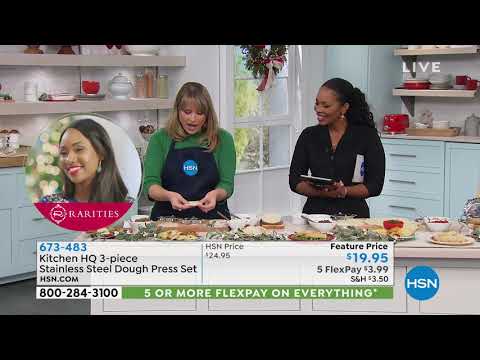 Kitchen HQ 3piece Stainless Steel Dough Press Set