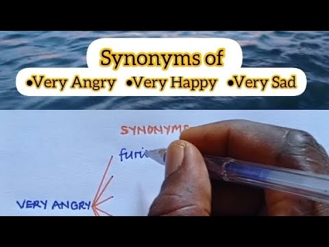 Synonyms of •Very angry •Very happy •Very Sad
