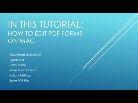 How to Edit PDF Forms on Mac (compatible with macOS 10.14 Mojave)
