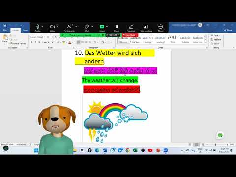 GERMAN A1- TODAY LESSON WETTER (WEATHER)