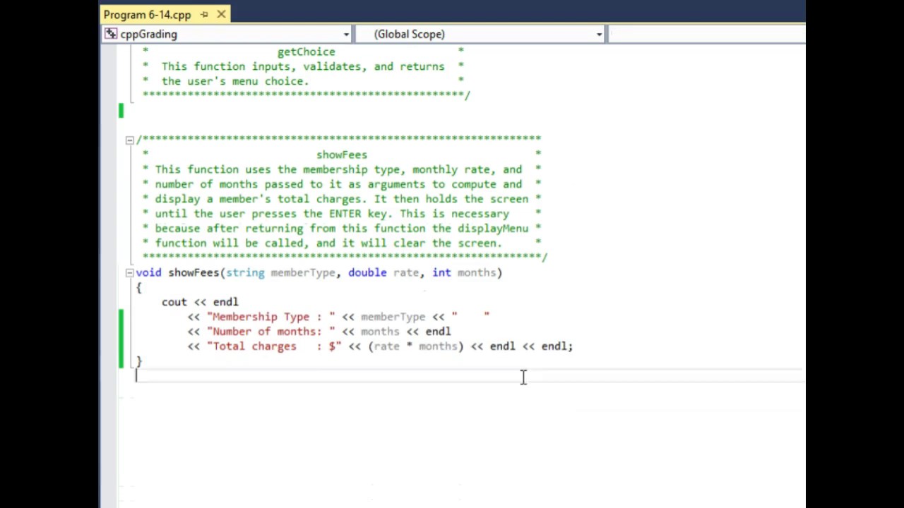 Menu Driven Program with Functions