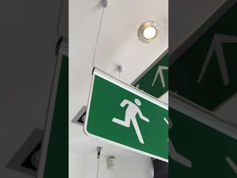 Fire Exit Sign hanging