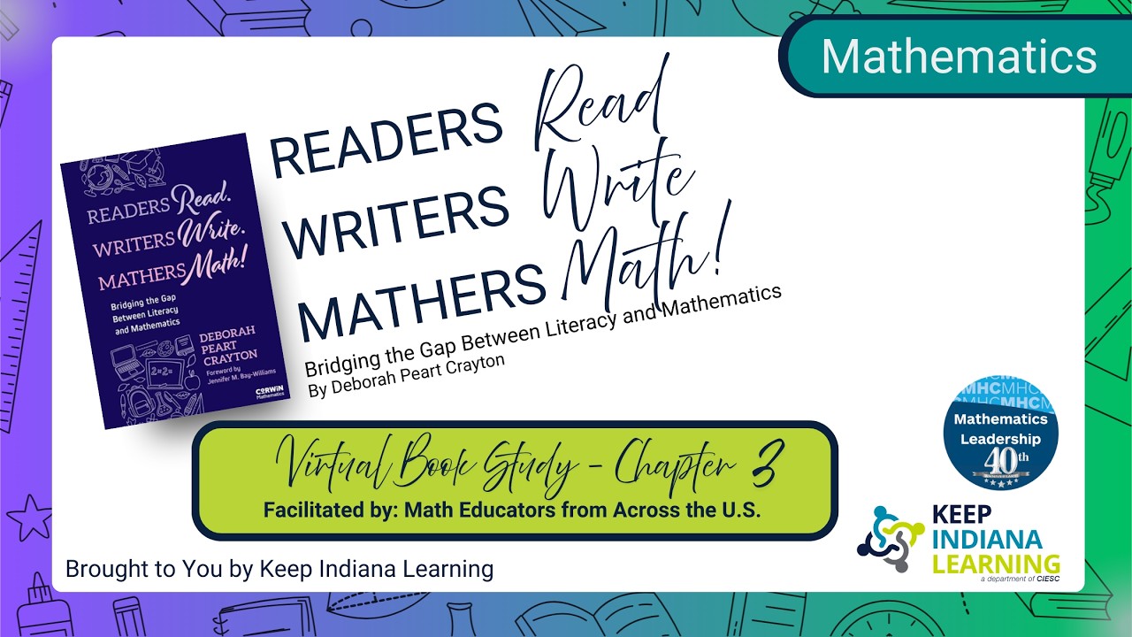 Readers Read. Writers Write. Mathers Math! Book Study (chapter 3)