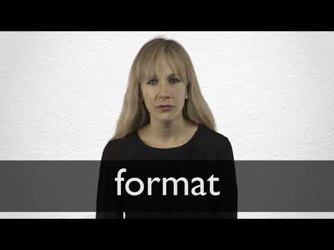 FORMAT - Meaning & Translations | Collins English Dictionary
