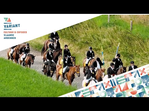 Variant Oudenaarde Amelbergaruiterommegang Mater 2024 - Immaterieel Erfgoed vanuit de Lucht