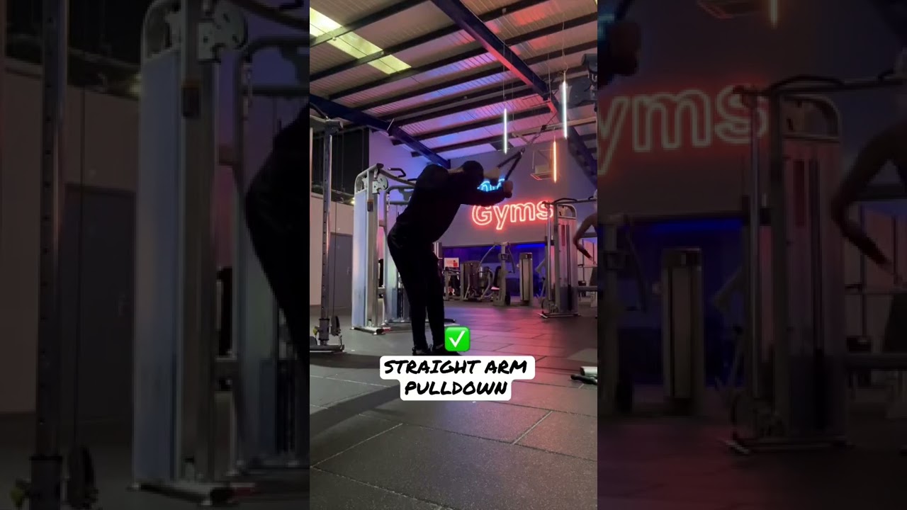 ❌ STRAIGHT ARM PULLDOWN MISTAKE (do this instead) #shorts